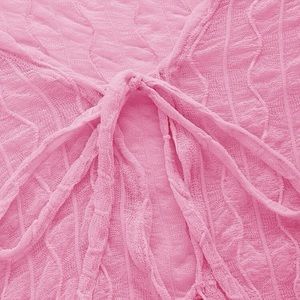 Sheer Tie Front Blouse | Tops | Dopamine Dressing Bell Sleeve Tie Front ...